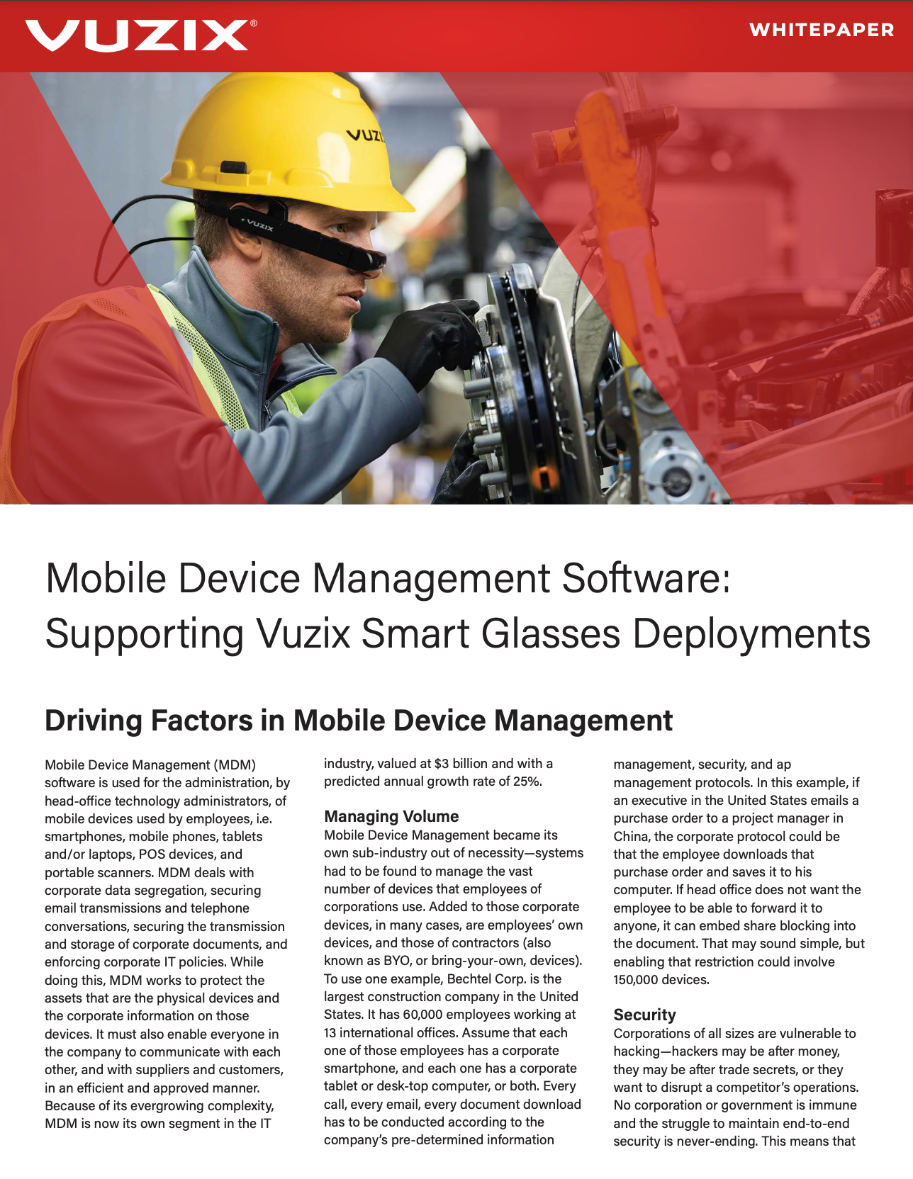 Mobile Device Management Software – Vuzix Corporation